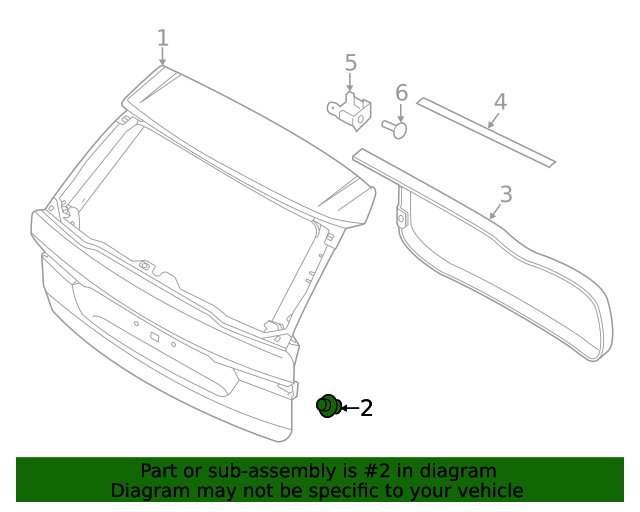 2008-2023 Volvo Lift Gate Bumper 32357334 | TascaParts.com