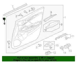 91653-SP0-000 - Door Trim Panel Grommet 2015-2020 Honda Fit | Honda ...