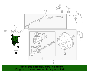 2012-2013 Hyundai Genesis Power Brake Booster Vacuum Pump 59200-3M000 ...