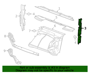 2019-2024 GM Driver Side Radiator Air Baffle 23390797 | GMPartsDirect.com