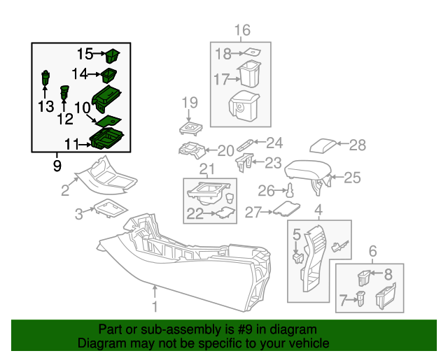 176-810-02-79-9H44 - Ash Tray 2017-2019 Mercedes-Benz | AutoNationParts.com