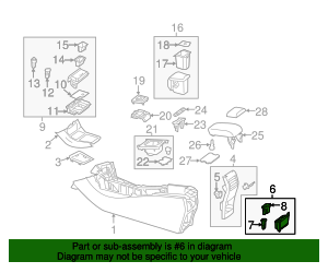 176-680-10-50-9H68 - Storage Compartment 2014-2019 Mercedes-Benz ...