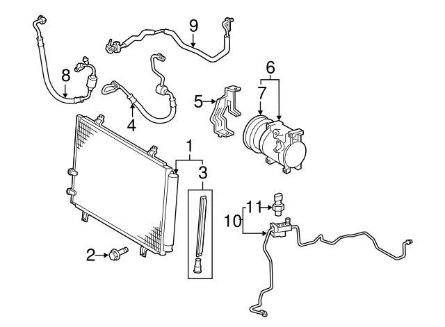 2006-2015 Toyota Condenser Assembly 88460-AZ001 | OEM Parts Online