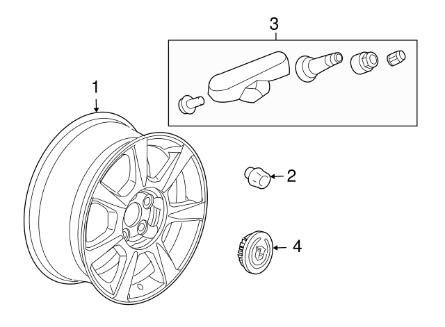 22818052 - 17X8-Inch Wheel 2010-2014 Cadillac CTS | AutoNationParts.com