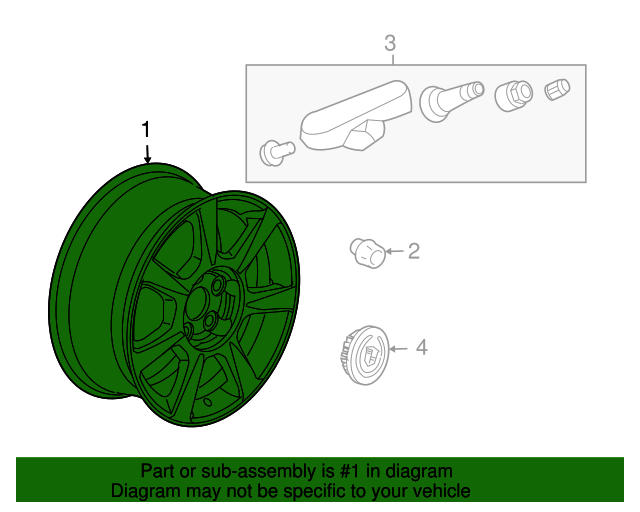 22818052 - 17X8-Inch Wheel 2010-2014 Cadillac CTS | AutoNationParts.com