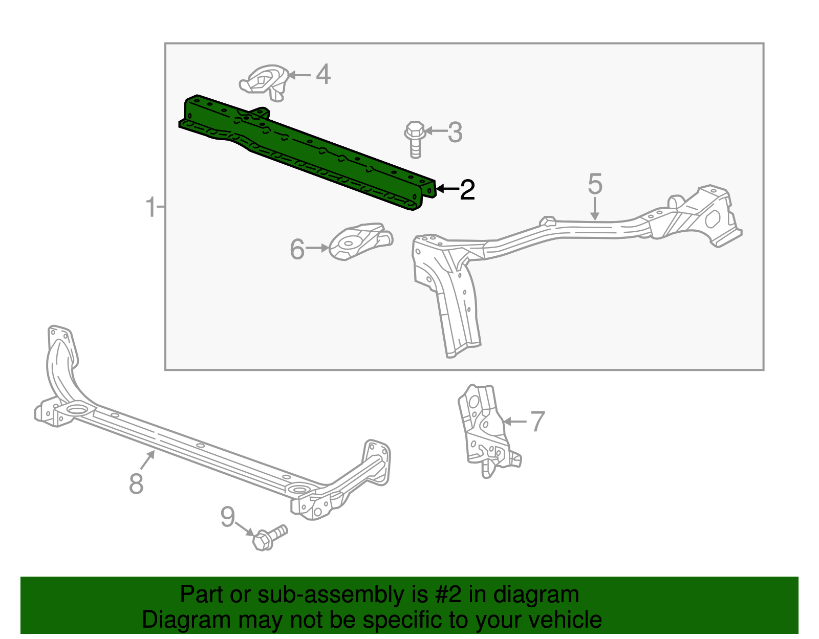2016-2020 Buick Envision Front End Upper Tie Bar Assembly with ...