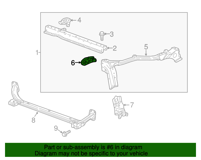 2016-2020 Buick Envision Driver Side Hood Front Bumper Bracket 22925786 ...