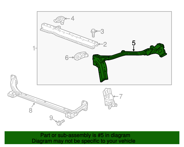 2016-2020 Buick Envision Driver Side Front End Upper Tie Bar Extension ...