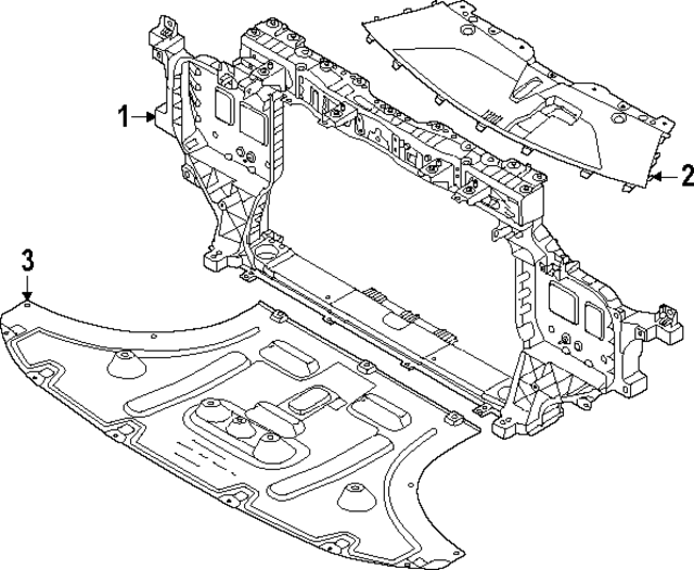 2023-2024 Genesis GV60 Cover Assembly Radiator Grille Upper 86390-CU000 ...