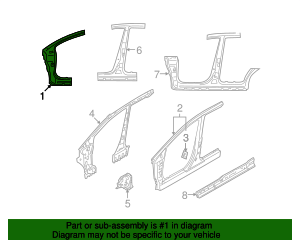 2007-2015 Mazda CX-9 Hinge Pillar - Passenger Side (RH) TDY1-70-221D ...