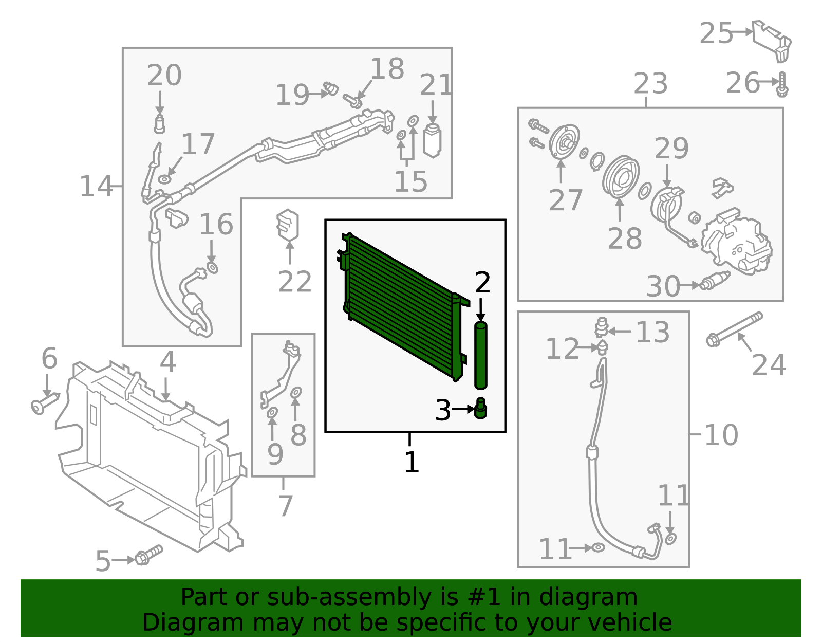Genuine Condenser for 2019-2020 Hyundai Santa Fe | Part# 97606-S2000 ...