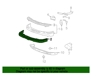 2006-2007 Chevrolet Front Bumper Fascia Molding Cap 89025820 | OEM ...