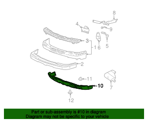 10386198 - Front Air Deflector Extension 2005-2007 Chevrolet ...