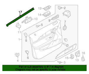2007-2015 Ford OEM NEW 2007-2015 Ford Right Inner Weatherstrip - Door ...