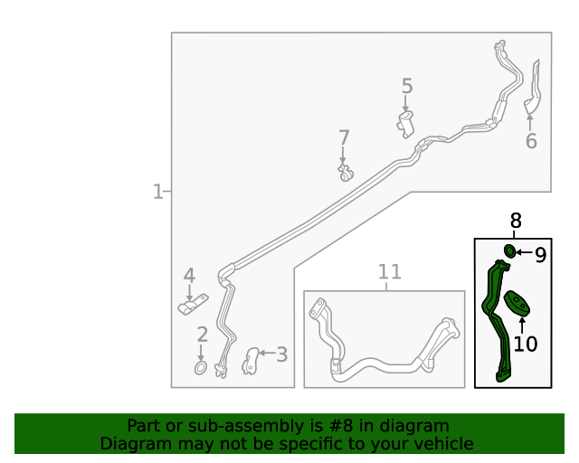 2013-2017 Infiniti Rear AC Tube 92462-3JA0B | INFINITI Parts ...