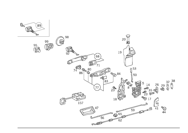 210-890-90-33 - Parts Kit, Locking Set 1994-2002 Mercedes-Benz ...