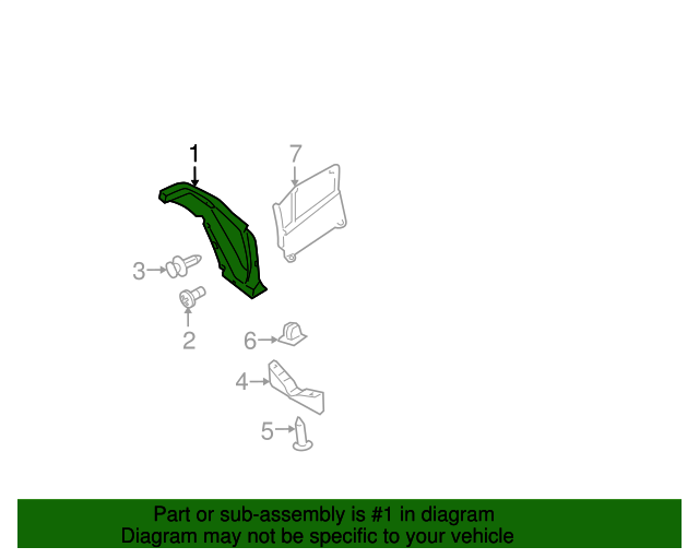 86822-2F000 - Splash Shield 2004-2006 Kia Spectra | Kia.Parts Store