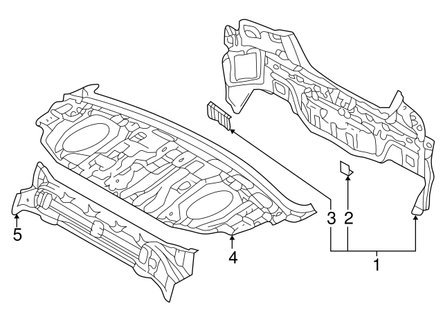 1999-2003 Mitsubishi Galant Panel Below Lid MR344000 | Auto Parts