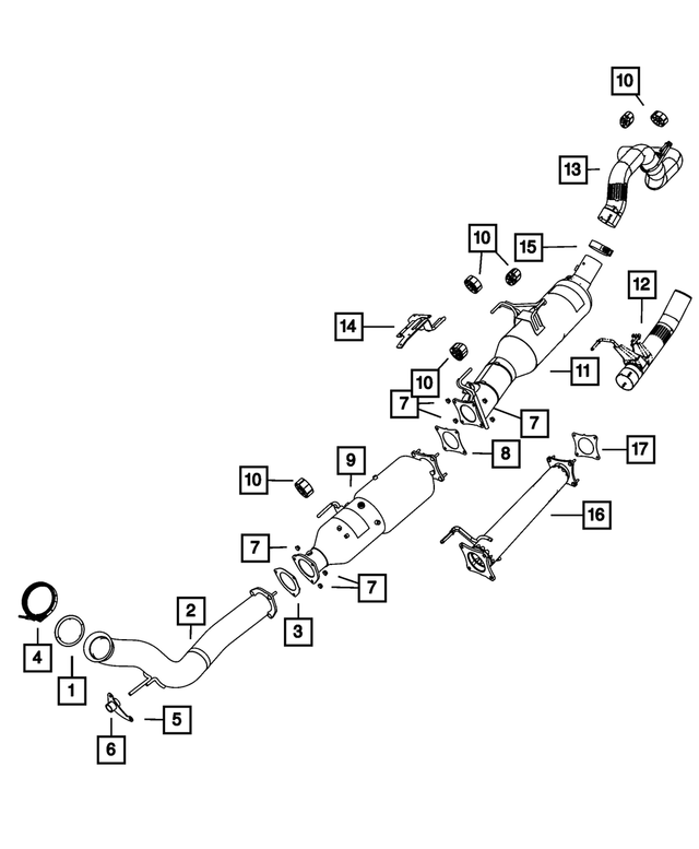 2011-2012 Ram 3500 Exhaust Tailpipe 52122431ad | TascaParts.com