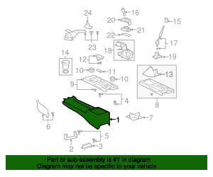 2007-2014 Toyota FJ Cruiser Console Base 58802-35230-B0 | Toyota Parts