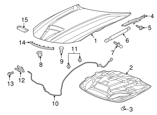 2011-2021 Mopar Hood Latch 68261142AA | TascaParts.com