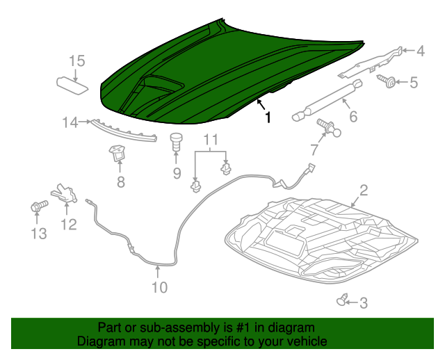 68142359AG - Hood - 2012-2014 Dodge Charger | Mopar Parts Canada