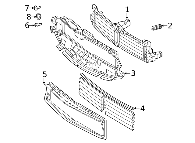 247-885-14-03 - Radiator Support Air Duct 2021-2023 Mercedes-Benz GLB ...