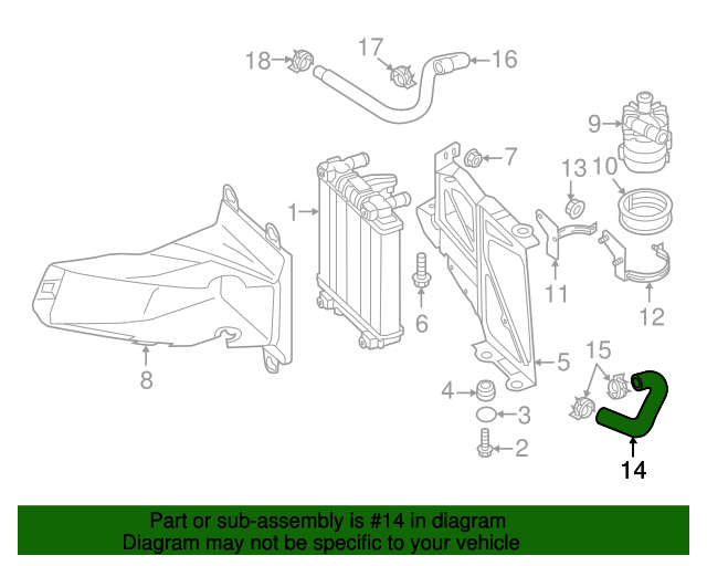 4G0-145-922-B - Inlet Hose 2012-2015 Audi A7 Quattro | Audi OEM Parts