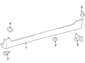 76924-02020 - Rocker Molding Retainer 2008-2020 Toyota | Longo Toyota Parts