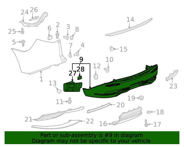 2022-2024 Buick Enclave F Fascia 85170387 | TascaParts.com