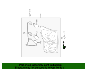 Toyota Combo Lamp Assembly Lower Clip Part# 9046709075 | Toyota Of ...