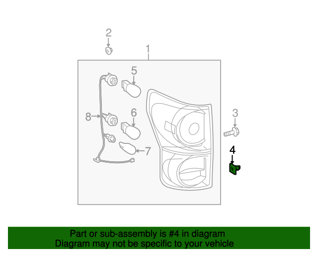 Toyota Combo Lamp Assembly Lower Clip Part# 9046709075 | Toyota Of ...