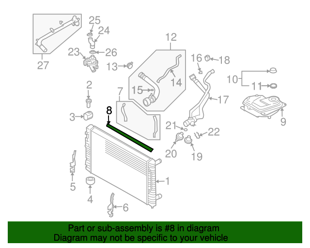 8E0-121-331 - Upper Seal 2002-2009 Audi | Audi OEM Parts