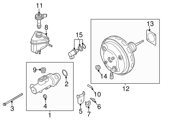 2007-2015 Audi Q7 Power Brake Booster 7L8-612-105-N | AutoNationParts.com