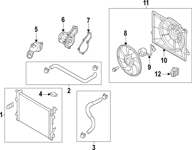 Genuine Lower Hose for 2017-2020 Hyundai | Part# 25415-F2100 | Hyundai ...