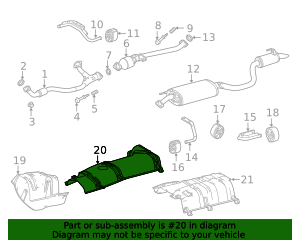2020-2022 Toyota Highlander Heat Shield 58720-0E010 | Toyota Parts Center