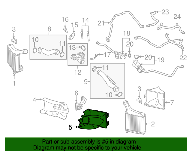 2014-2016 Porsche Panamera Inlet Duct 970-575-322-04 | Sunset Porsche Parts