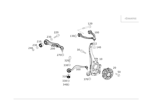 4MATIC® Steering Knuckle and Transverse Control Arm for 2023 Mercedes ...