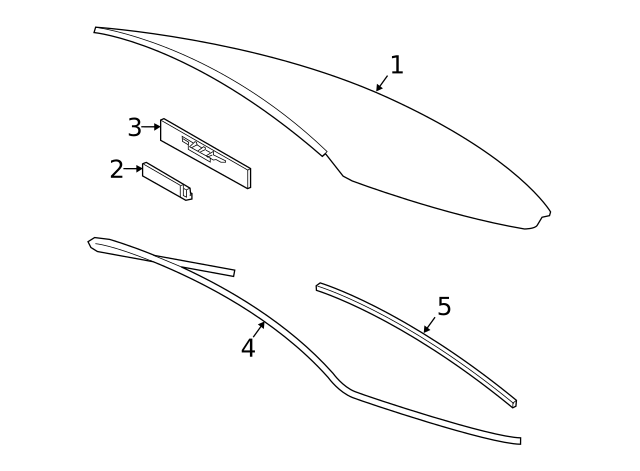 2011-2023 Toyota Back Glass Seal 56117-50130 | Toyota Parts