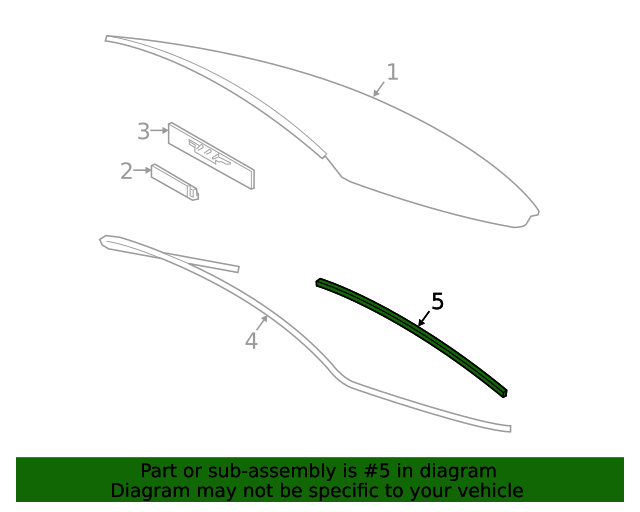 2020-2024 Toyota Corolla Back Glass Seal 64813-02400 | Toyota Parts Center