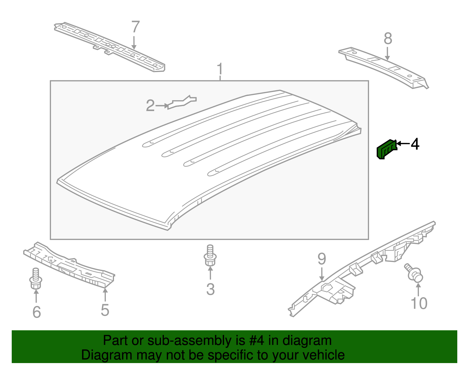 91571-TG7-A00 - Roof Panel Clip | Genuine Honda Parts