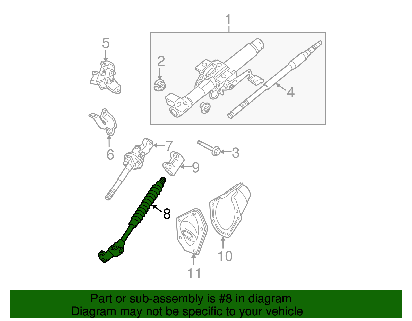 2005-2015 Toyota Tacoma Steering Shaft 45203-04021 | OEM Parts Online