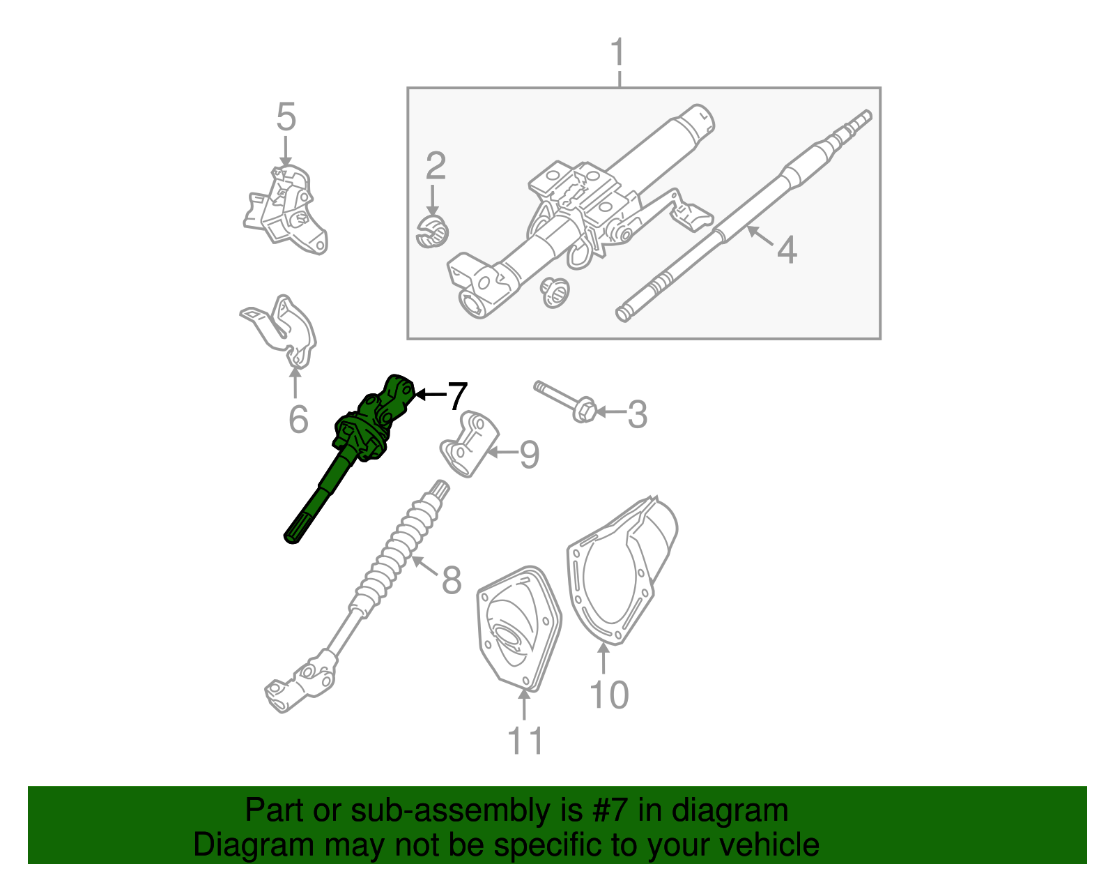 2005-2015 Toyota Tacoma Steering Shaft 45220-04010 | Toyota Parts Center