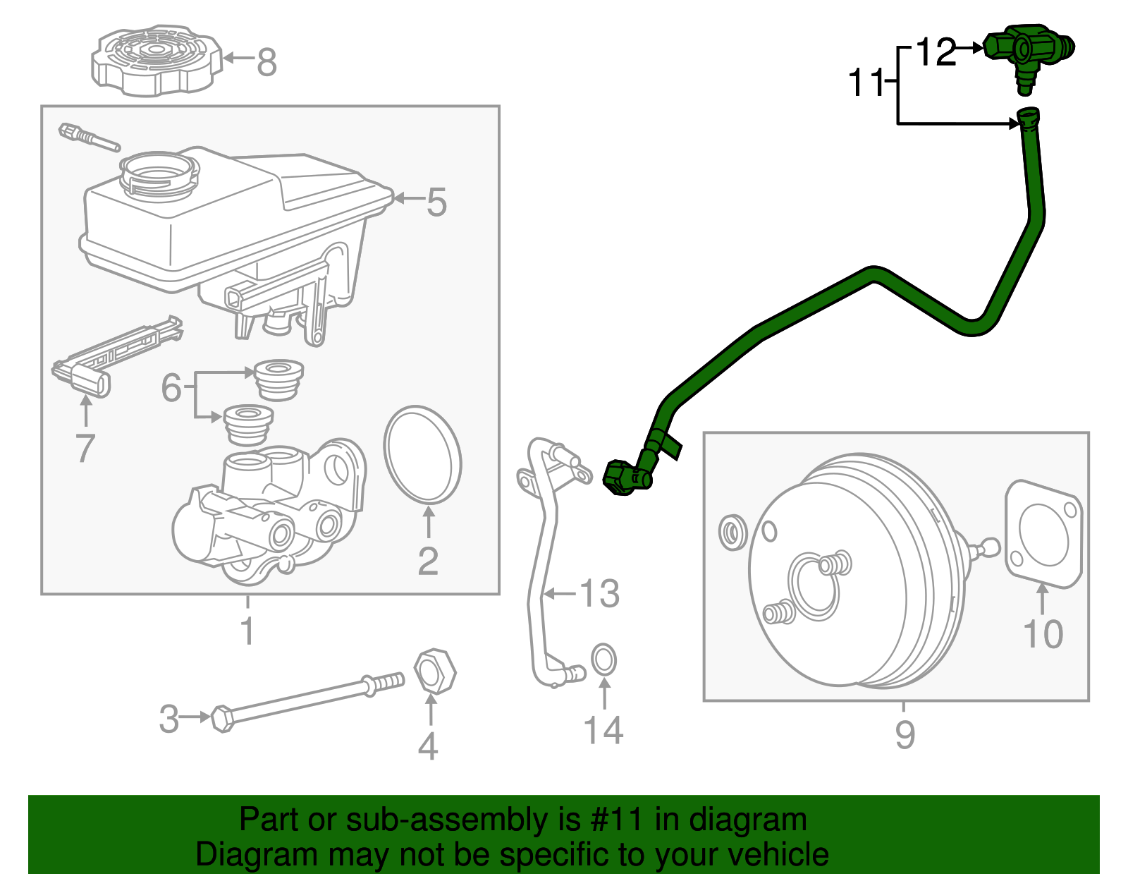 2017-2025 GM Vacuum Hose 84958579 | NewGMParts.com