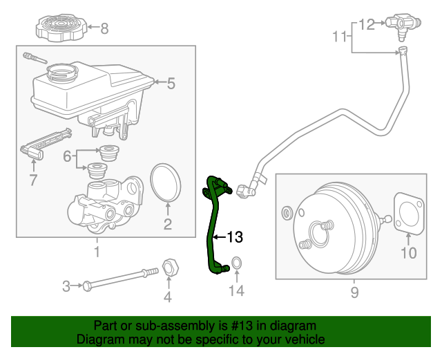 2017-2023 GM Vacuum Pump Pipe 12685955 | GMPartsDirect.com
