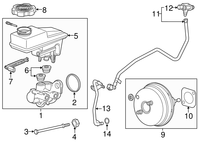 84644599 - Brake Master Cylinder Kit with Seal, Gasket, and Nut 2017 ...