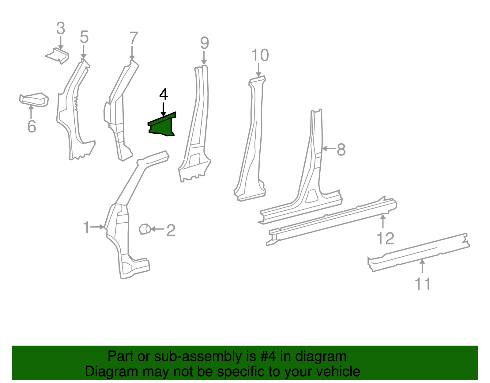2008-2015 Scion xB Reinforced Plate 55713-12130 | Toyota Parts Center
