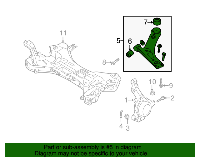 2011-2014 Hyundai Lower Control Arm 54501-3S200 | OEM Parts Online
