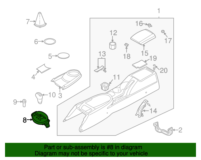 2003-2004 Hyundai Tiburon Shift Indicator 46750-2C100 | OEM Parts Online