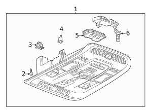 2021-2024 GM Overhead Console 86575297 GM | GMPartsDirect.com